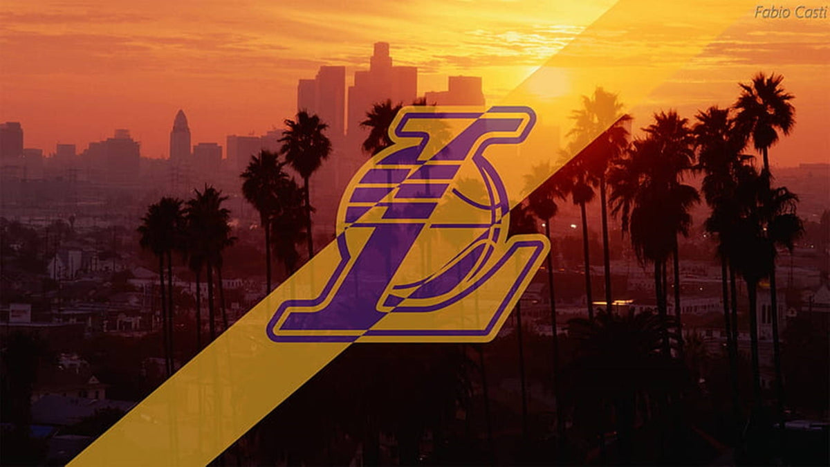 Lakers Logo Sunset Nature Wallpaper – Sticker-Basket : le site de déco ...
